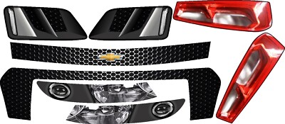 MD3 Camaro Headlight Decal Kit late model stock super street Nose ...