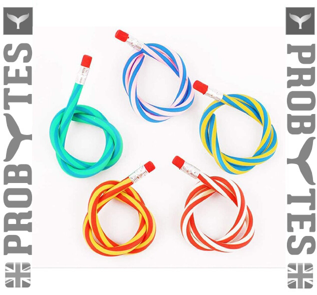 20/40 Soft Flexible Bendy Pencils Colours Eraser Magic Bend Kids ...