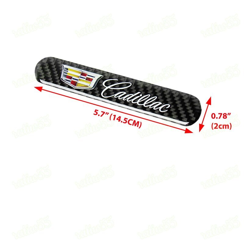 Cadillac Carbon Fiber Car Trunk Side Fenders Door Badge Scratch Guard ...