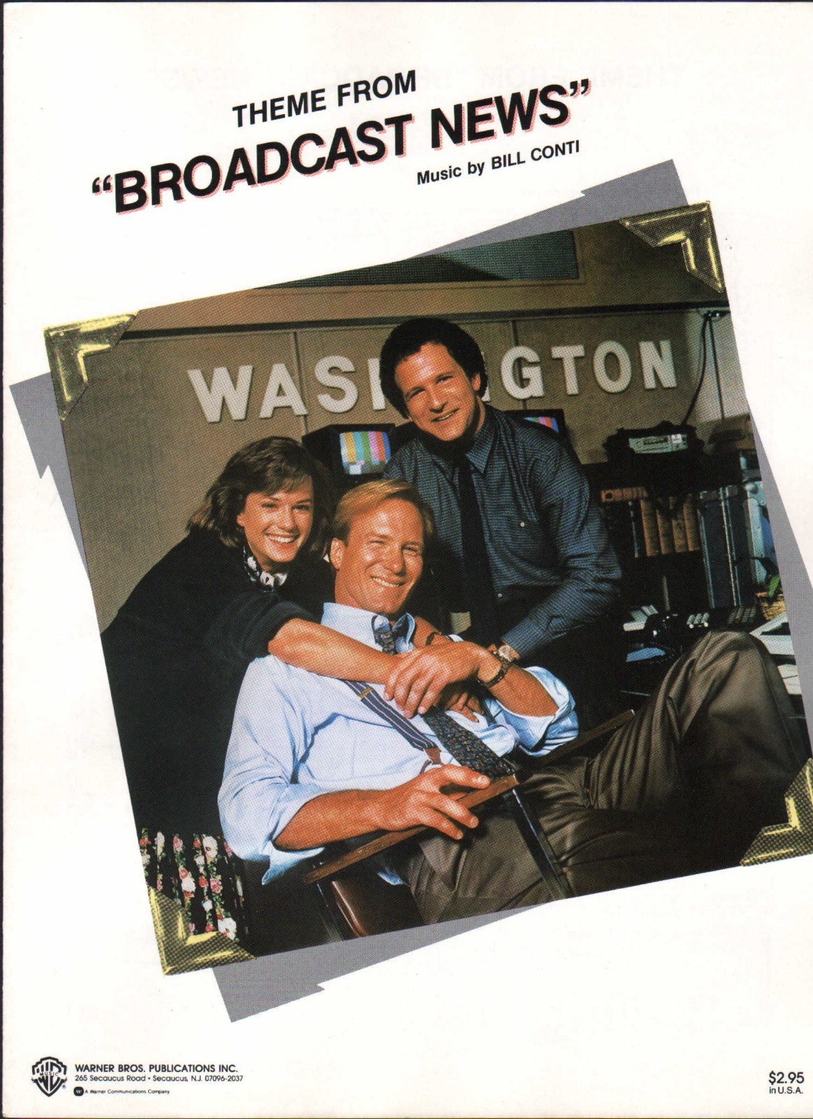 Broadcast News 1988 WILLIAM HURT Jack Nicholson Movie BILL CONTI Sheet ...