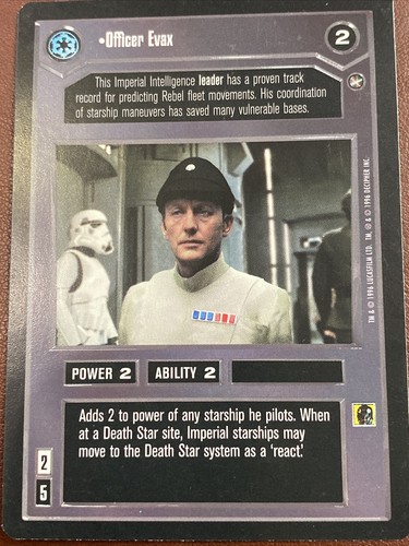 Star Wars CCG Officer Evax - A New Hope BB Limited | eBay