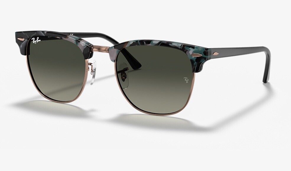 Ray Ban RB3016 Clubmaster Replacement Gray Blue Front Plastic Browbar ...