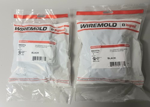 Two Wiremold Legrand 880MPA Walker Rectangular PVC Floor Box Adapter ...