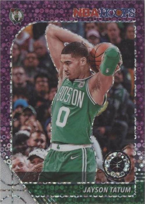 2019-20 Panini NBA Hoops Premium Stock - Jayson Tatum #6 Purple Disco ...