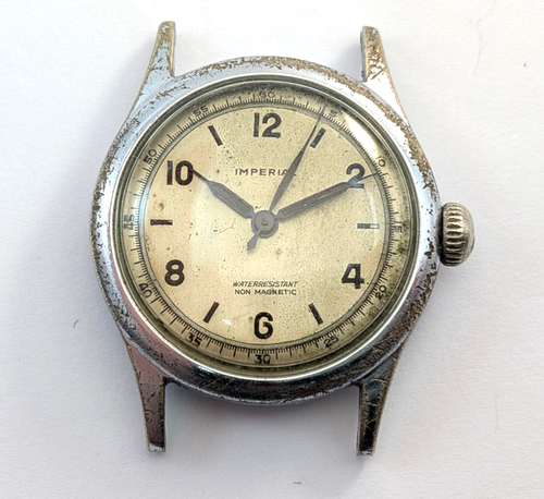 Vintage IMPERIAL Model 152 7j Military Style 30mm Watch Movement PARTS ...