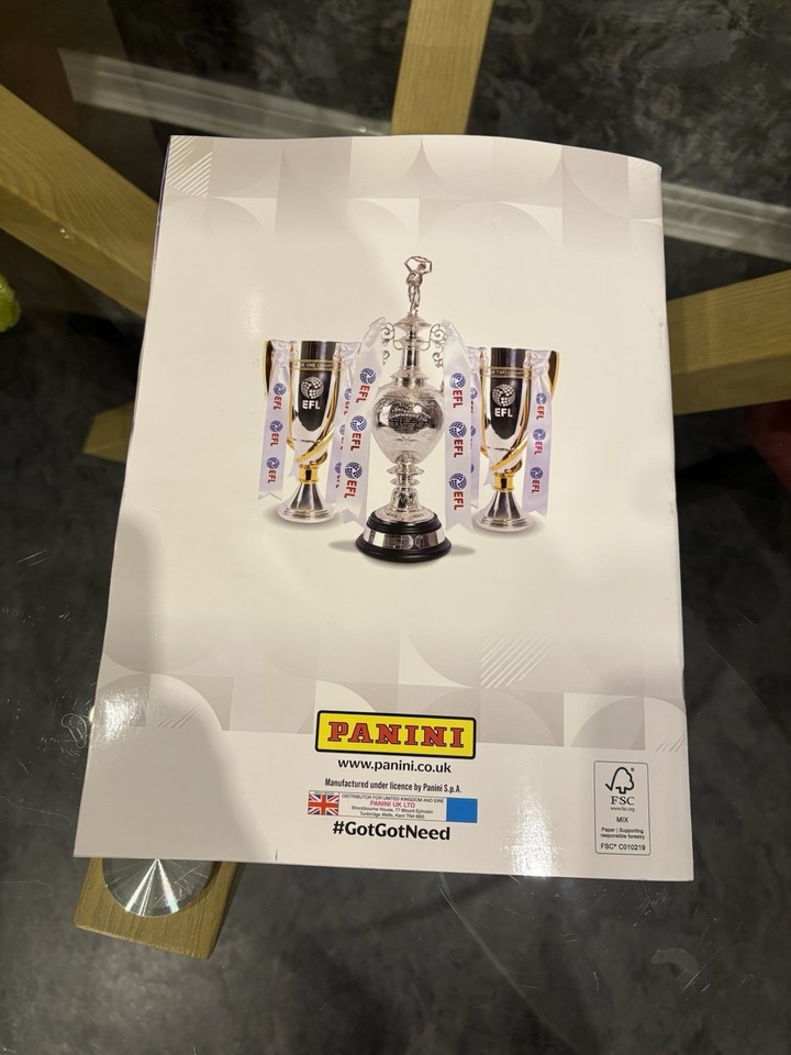 EFL 2025-26 Panini Sticker Book With 6 Stickers - Brand New Rare | eBay UK
