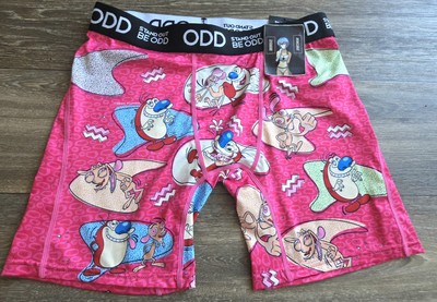 NWT ODD Underwear Nickelodeon Ren & Stimpy Boxer Briefs Pink Mens Size ...