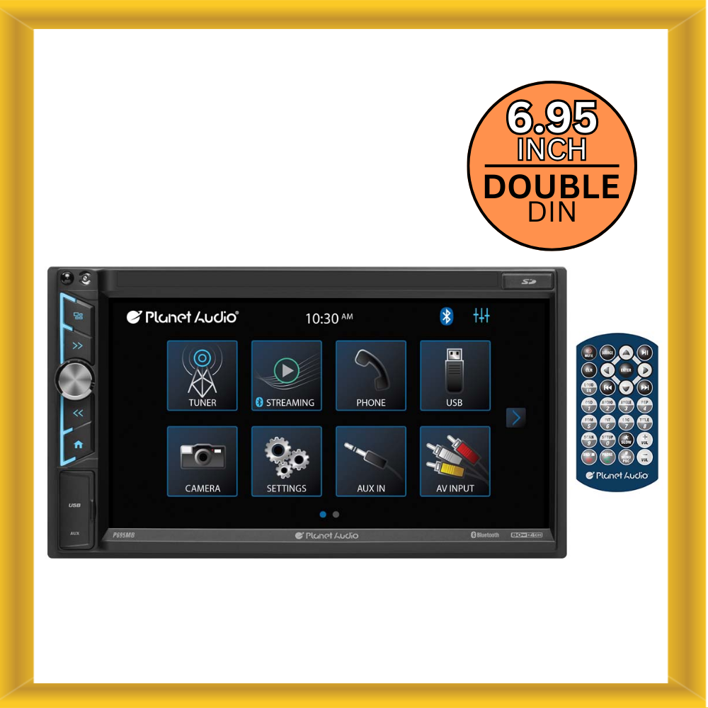 Planet Audio 2 DIN 6.95-inch Mechless Car Head Unit with Bluetooth (No ...