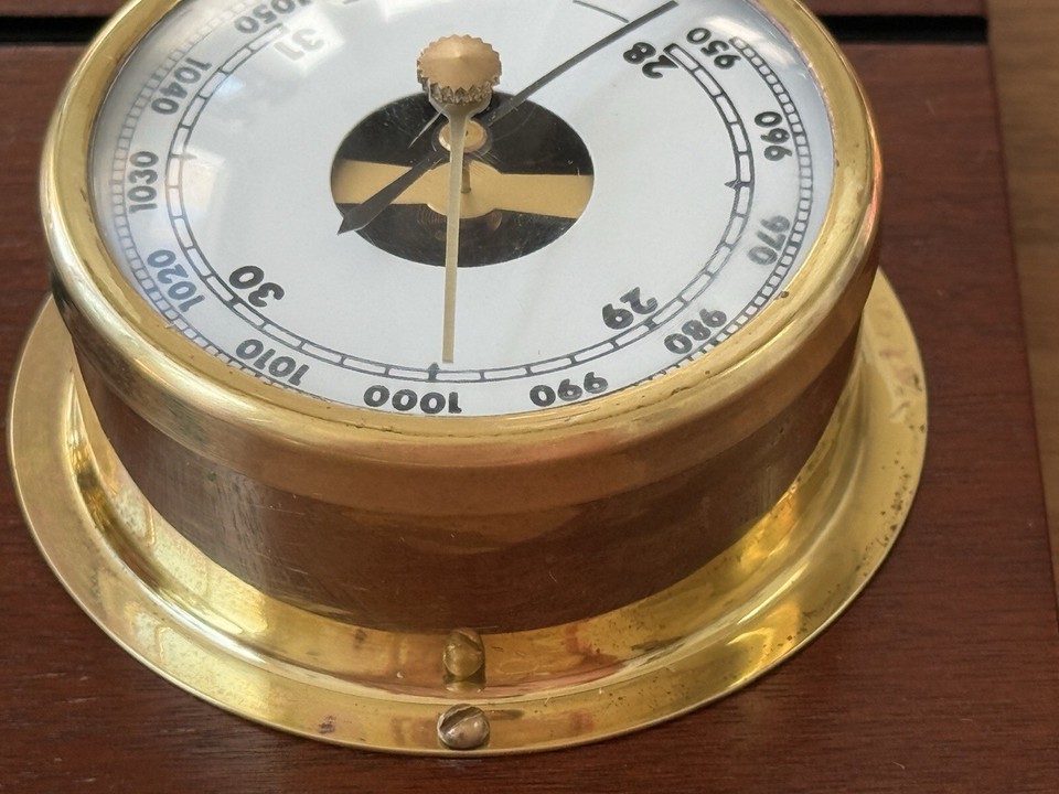 Vintage Boat Chelsea Weather Station -clock, hygrometer, thermometer ...