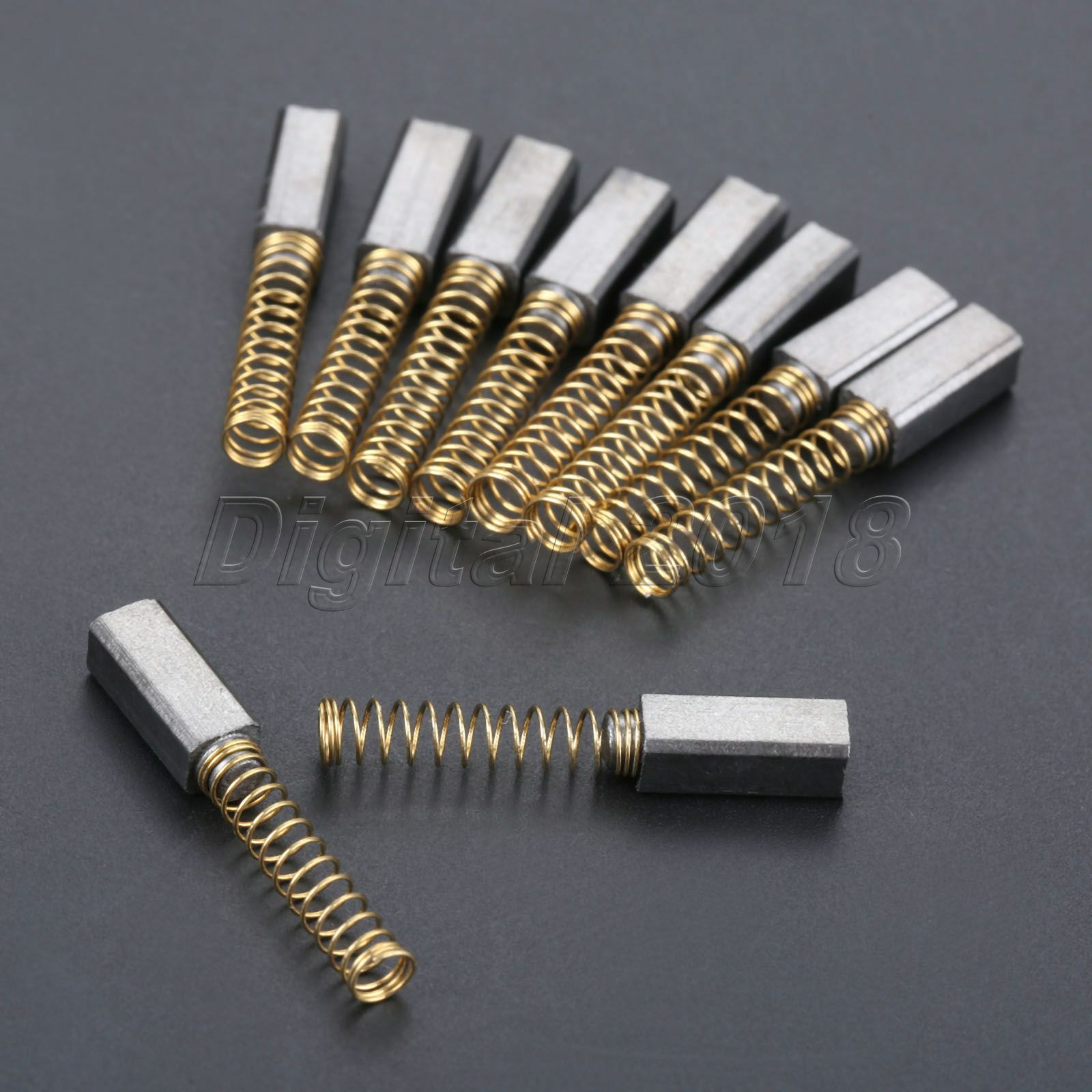 10pcs Motor Carbon Brushes With Spring For Singer 100W-180W Home Sewing ...