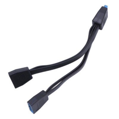 1 To 2 Motherboard USB 3.0 Header Splitter Cable 20cm 19Pin Internal ...