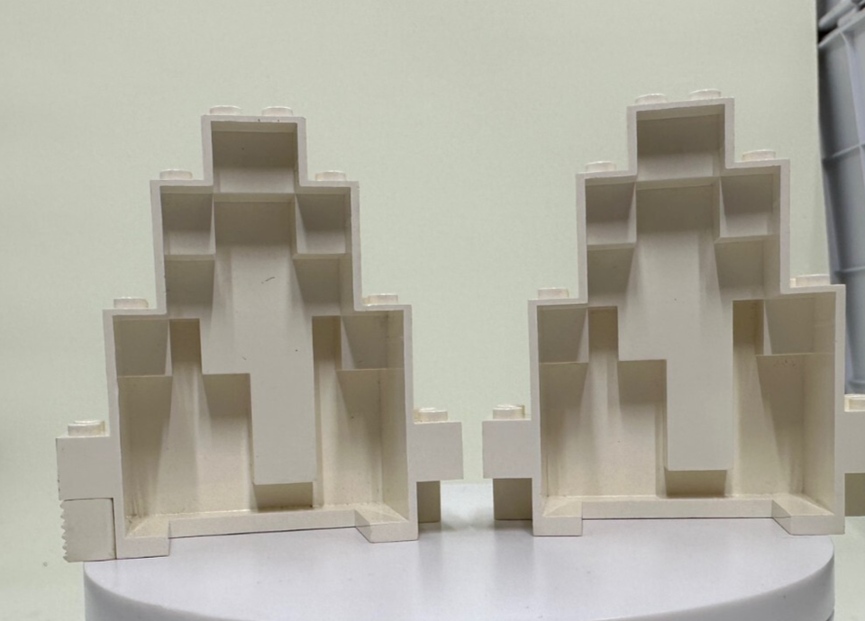 Lego Castle Wall white Lurp Burp Rock Panel brick pieces Snow Ice lot ...