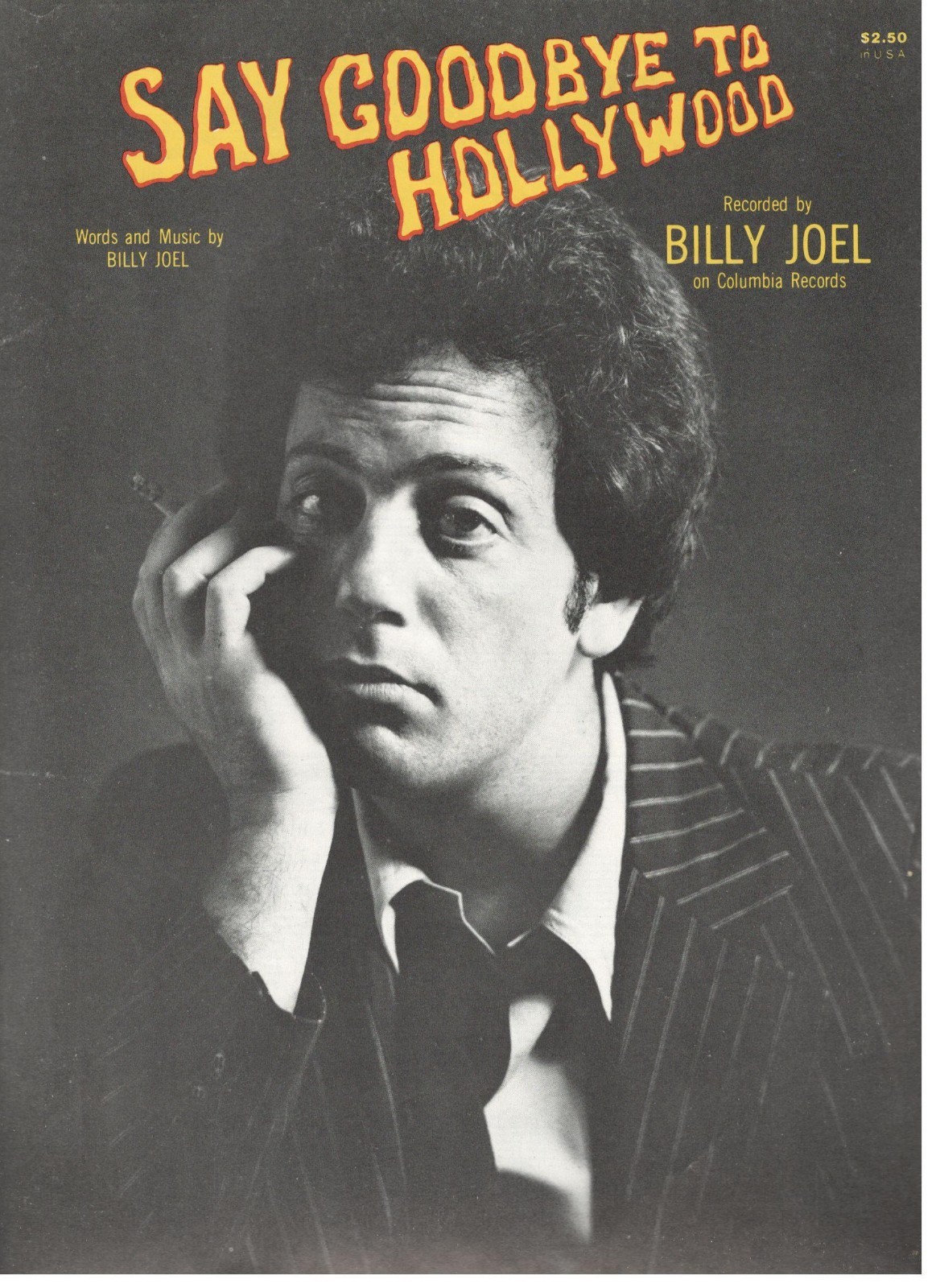 BILLY JOEL "SAY GOODBYE TO HOLLYWOOD" SHEET MUSIC-1978-EXTREMELY RARE ...