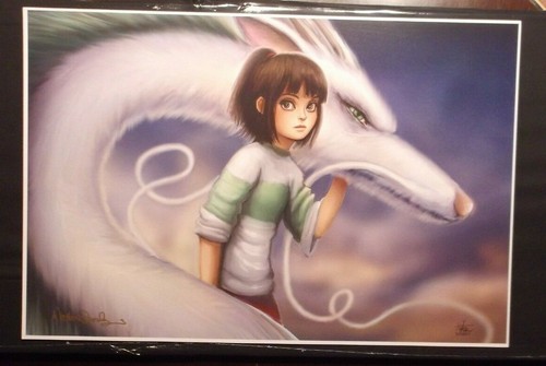NATHAN SZERDY SIGNED 12X18 SIGNED ART PRINT SPIRITED AWAY CHIHIRO OGINO ...