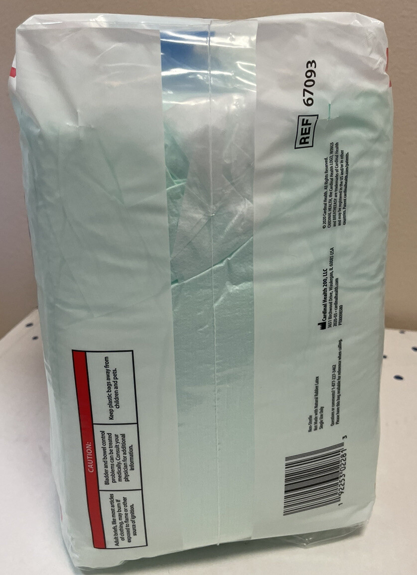Cardinal Health 67093 Quilted Adult Briefs Disposable Heavy Diapers XXL ...
