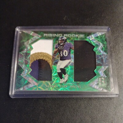 #16/25 Kenneth Dixon Rookie Patch Card 2016 Panini Spectra Ravens ...