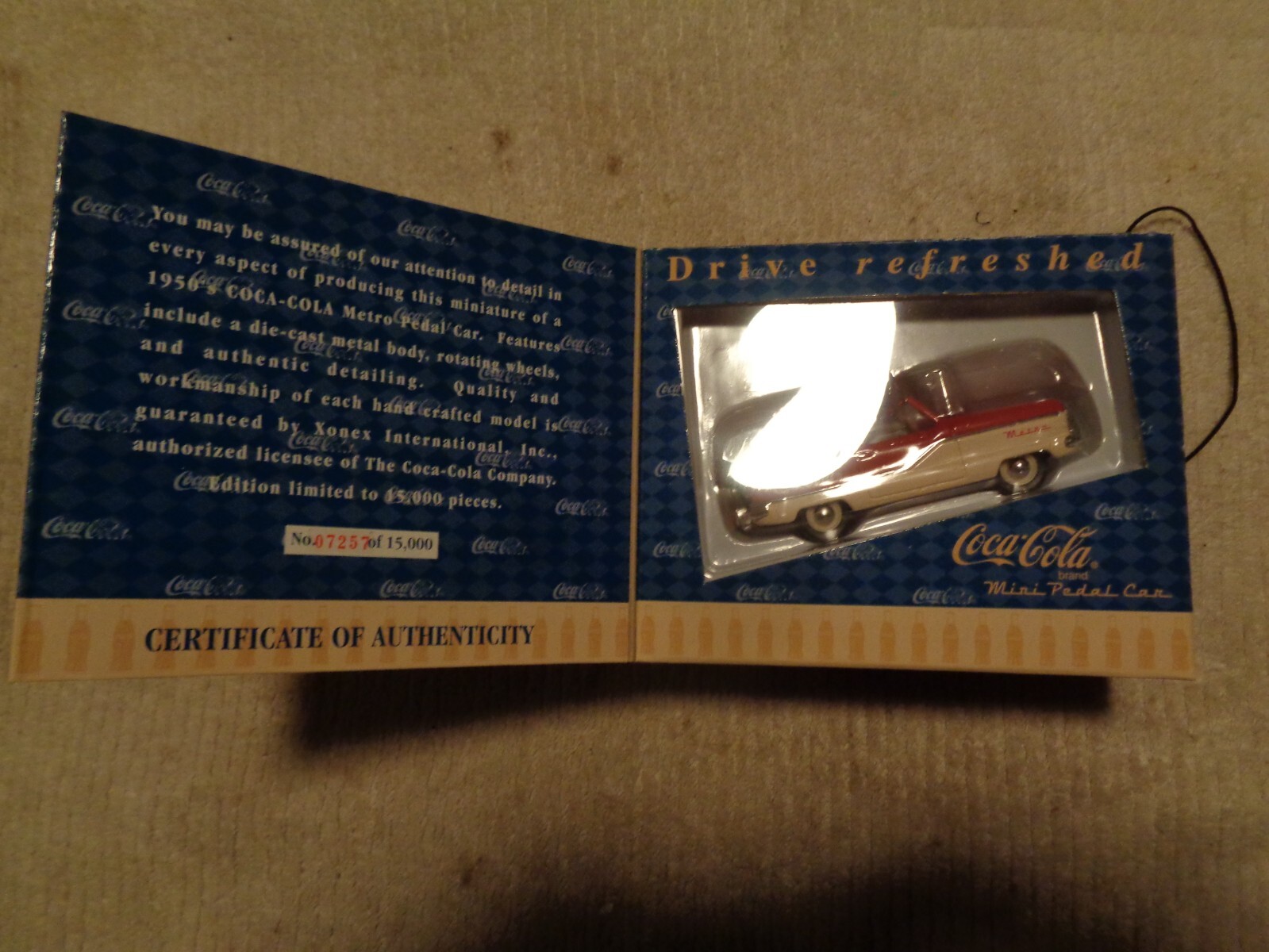 NEW IN BOX Mini Pedal Car Nash Coca Cola DIE CAST Collector Toy # 7257 ...