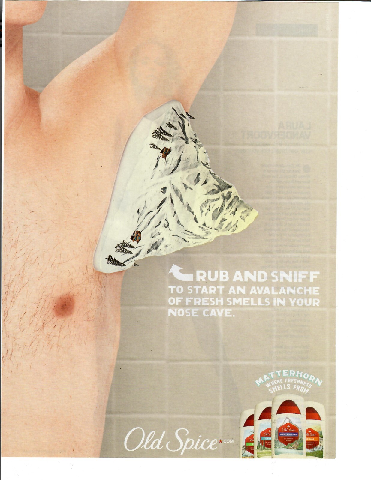 2010 Print Ad Old Spice Matterhorn Mens Deodorant Rub And Sniff ...