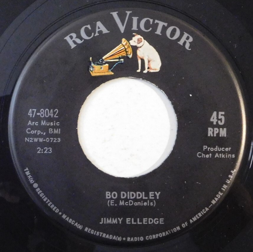 JIMMY ELLEDGE Bo Diddley, Diamonds RCA 45 RPM EX teen rocker rock ...