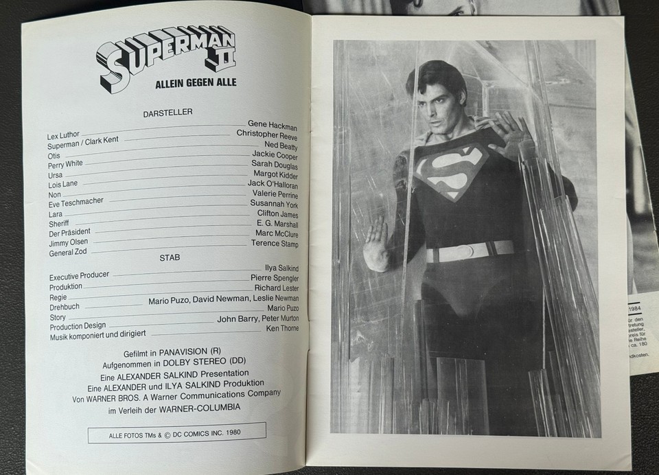 German Superman Movie Programs – Superman II (1980) & Superman III ...