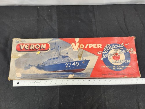 Rare Vintage balsa wood model boat/ship kit Made in England Veron ...