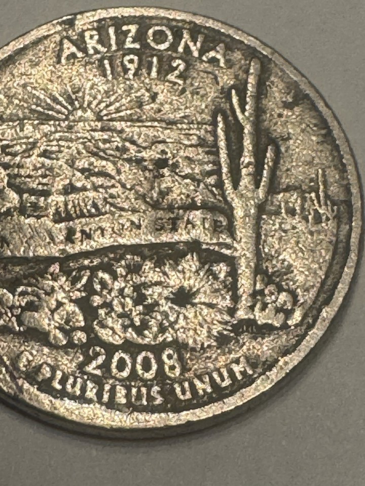 2008 P Arizona State Quarter – RARE Multiple Mint Errors – Error Coin ...