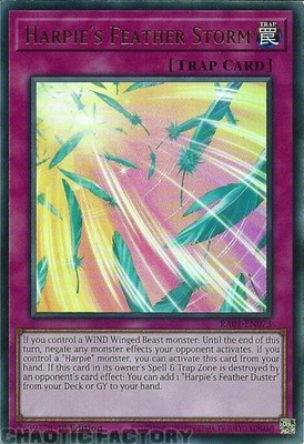 YUGIOH RA01-EN073 Harpie's Feather Storm ULTRA Rare 1st Edition NM ...