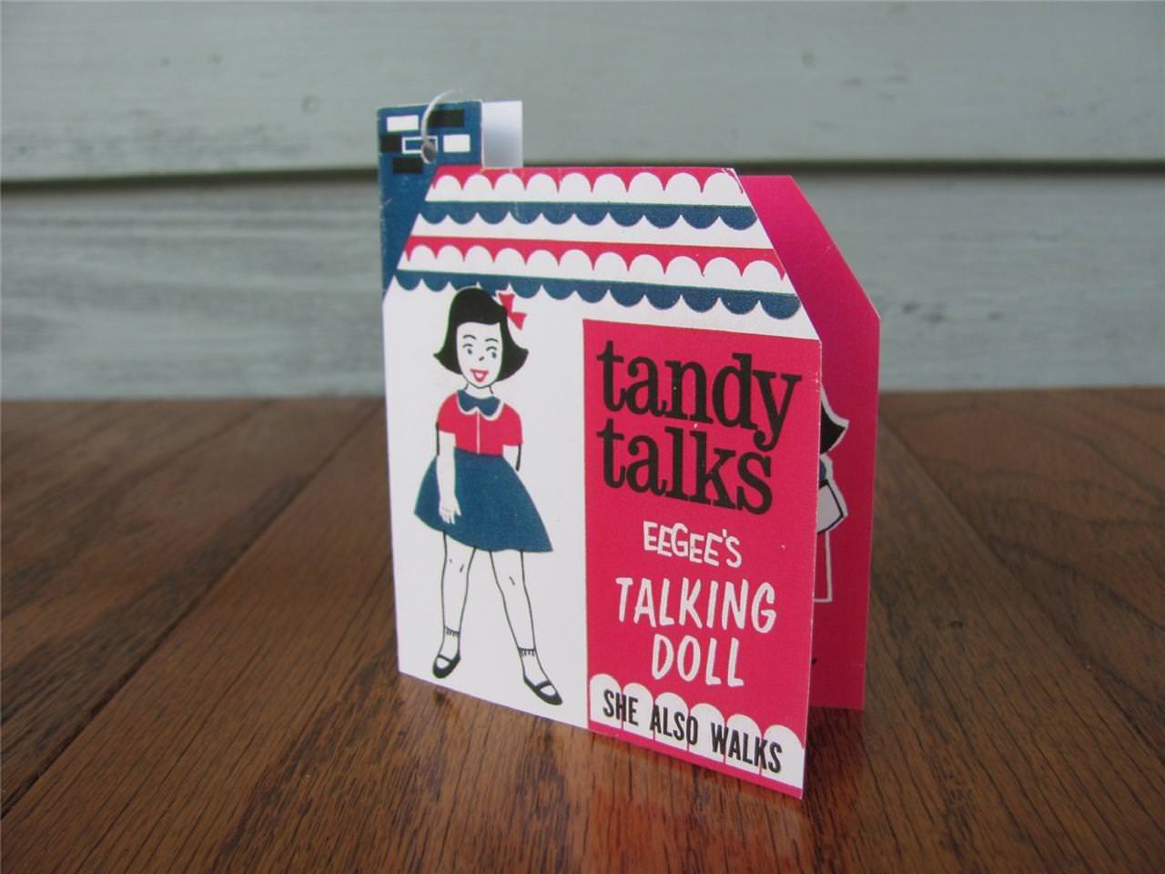 1960's Eegee TANDY TALKS doll Wrist Hang TAG (Reproduction) | eBay