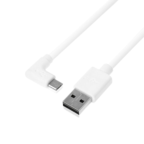 1 Metre Right Angled Micro USB Power Cable Lead Charging Data Sync Wire ...
