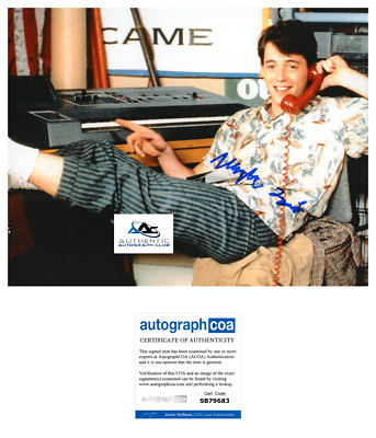 MATTHEW BRODERICK AUTOGRAPH SIGNED FERRIS BUELLER'S DAY OFF 8X10 PHOTO ...