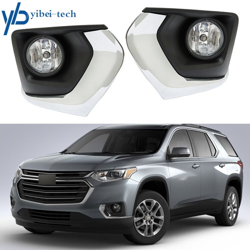 For 2018 2019 2021 Chevy Traverse Fog Lights Lamps w/Bezel Harness ...