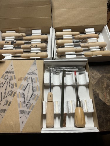 DEM-BART GUN STOCK CHECKERING TOOLS 2 Boxs And Extras | eBay