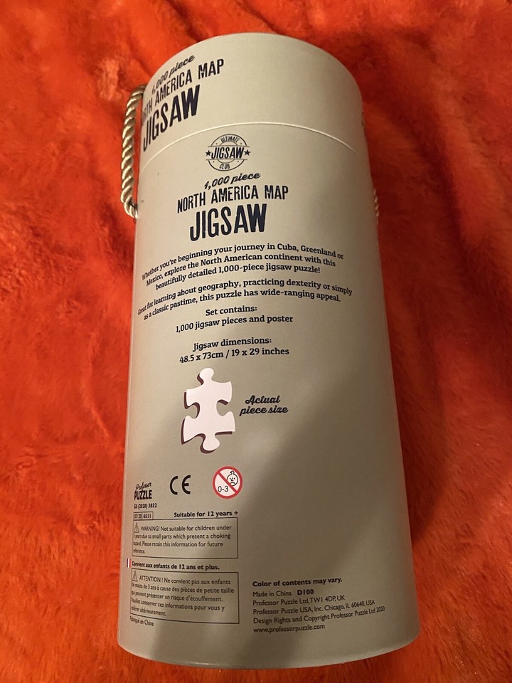 Ultimate Jigsaw Club North America Map Jigsaw Puzzle 1000 Pieces NOB | eBay