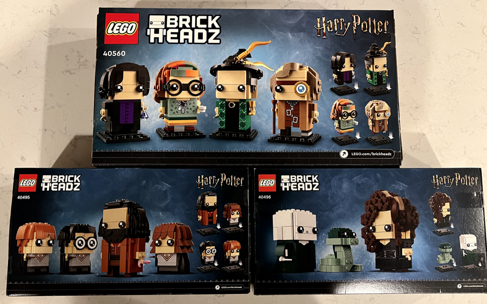 LEGO 40496 Harry Potter BrickHeadz Voldemort Bellatrix 40495 Professors ...