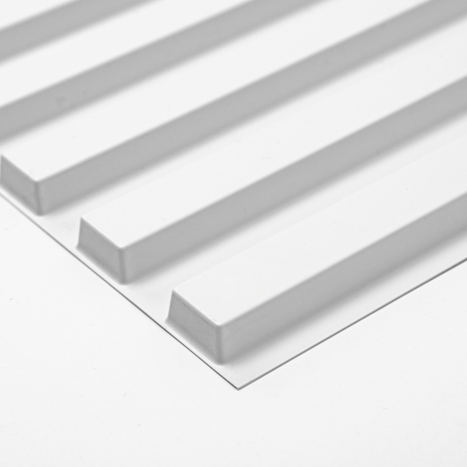 Art3d 12-Pack 19.7''x19.7'' Slat Wall Panel, 3D Fluted Textured Panel ...