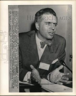 1955 Press Photo Michigan Governor G. Mennen Williams at press ...