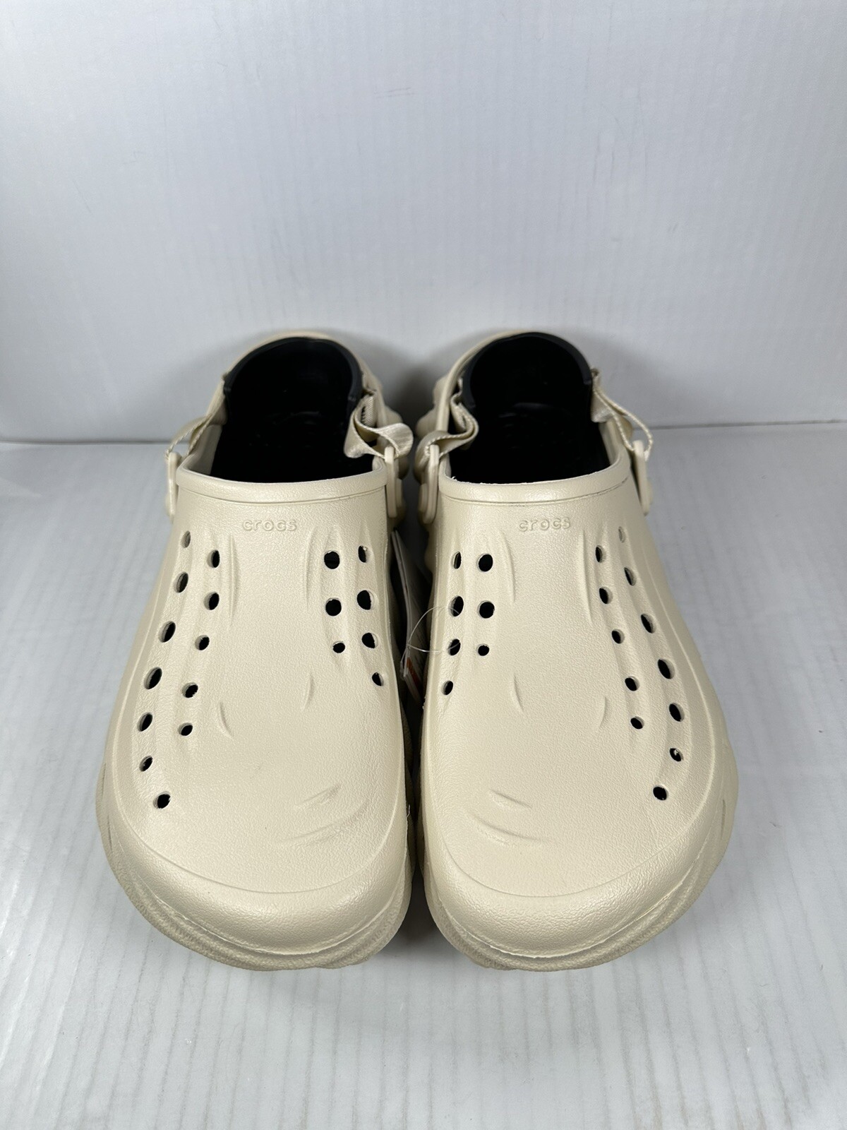 Crocs Echo Clogs Bone Creme Sail Black Men's Size 12 207937-2YJ for ...