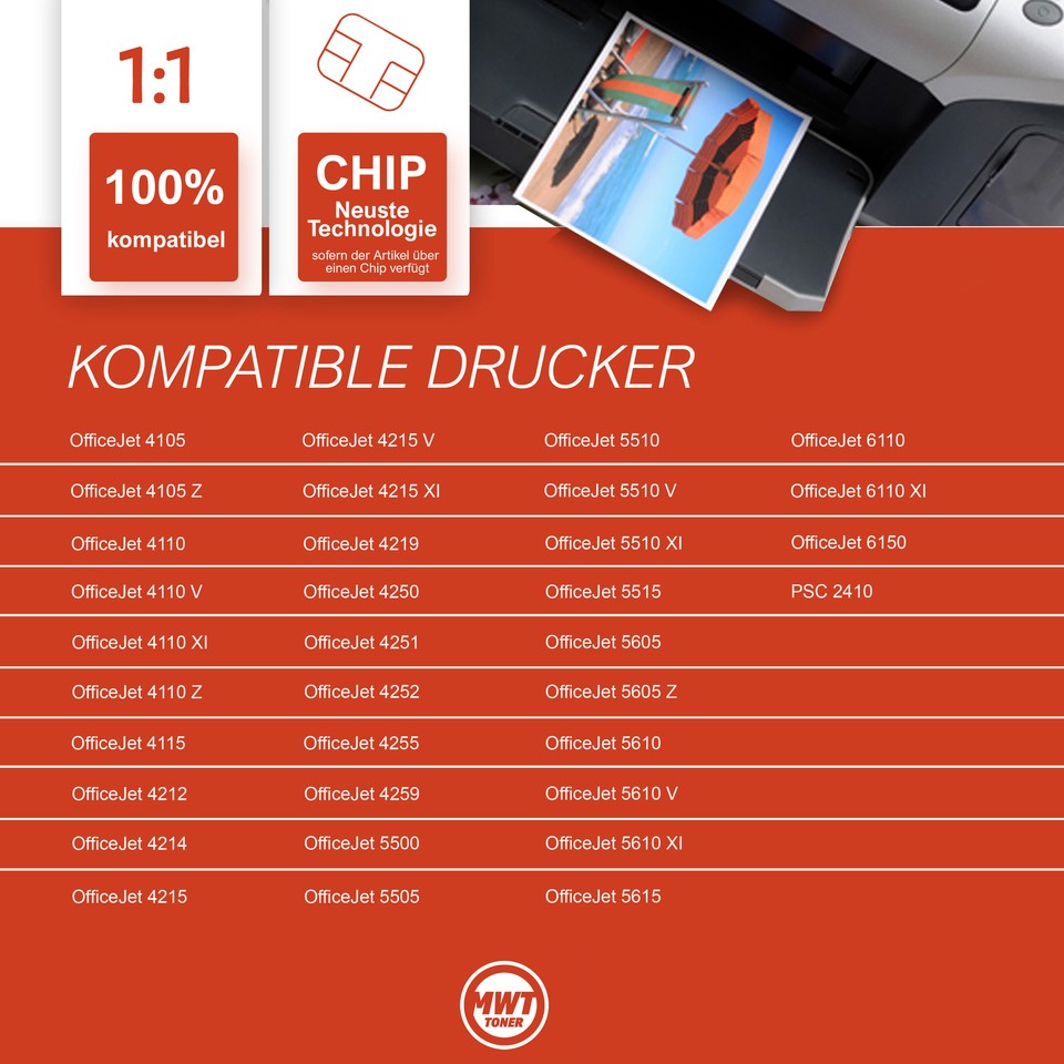 5x Ink Cartridges for HP PSC 1110 1217 1310 1315 1350 2000 2105 2150 ...