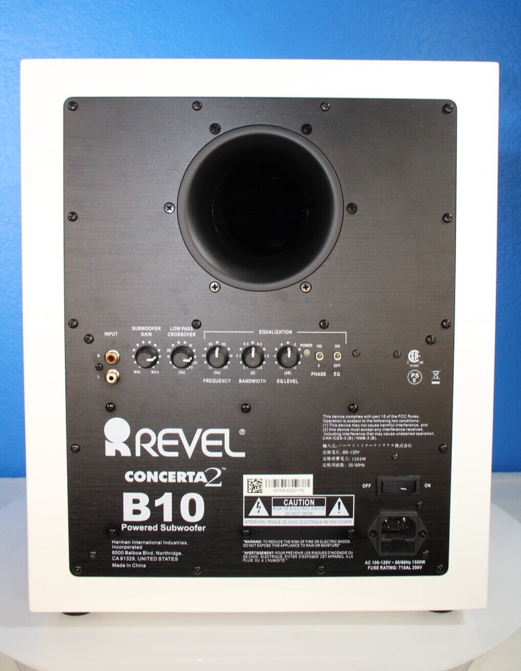 Revel Concerta2 B10 Powered Sub. W/parametric equalization controls In ...