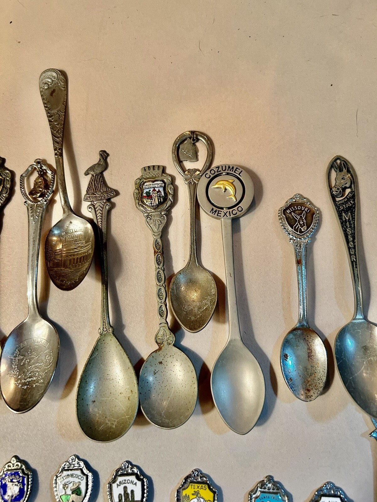 Vintage Souvenir Spoons 29 Global and USA Travel collector Destinations ...