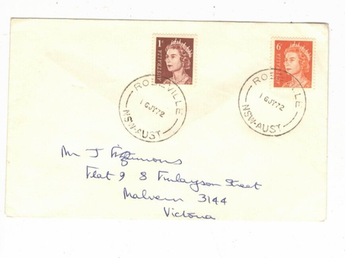 Australia 1972 7c Cover,cds ROSEVILLE NSW | eBay