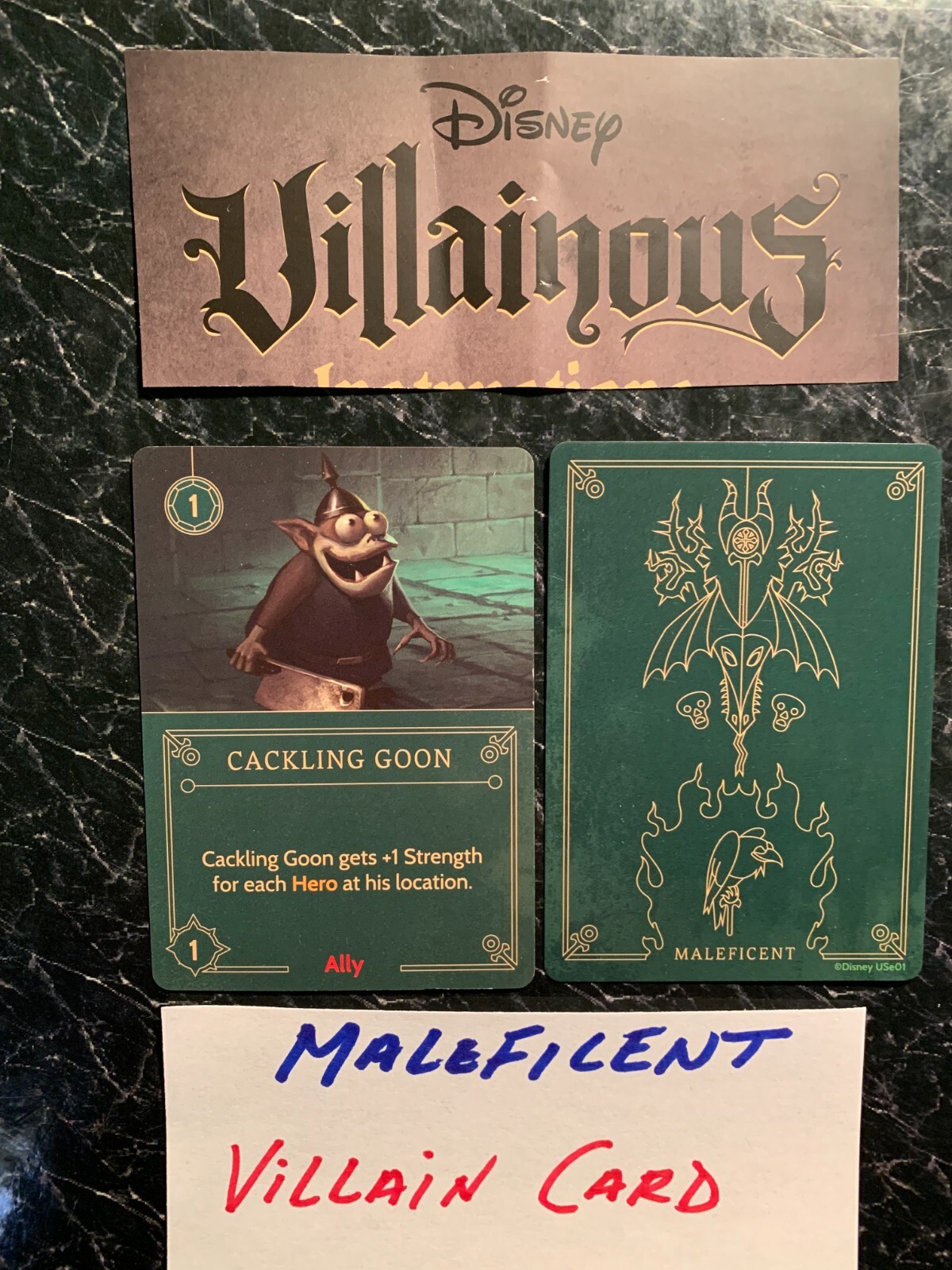 Disney Villainous Maleficent CACKLING GOON Villain CARD Ally Card 2018 ...