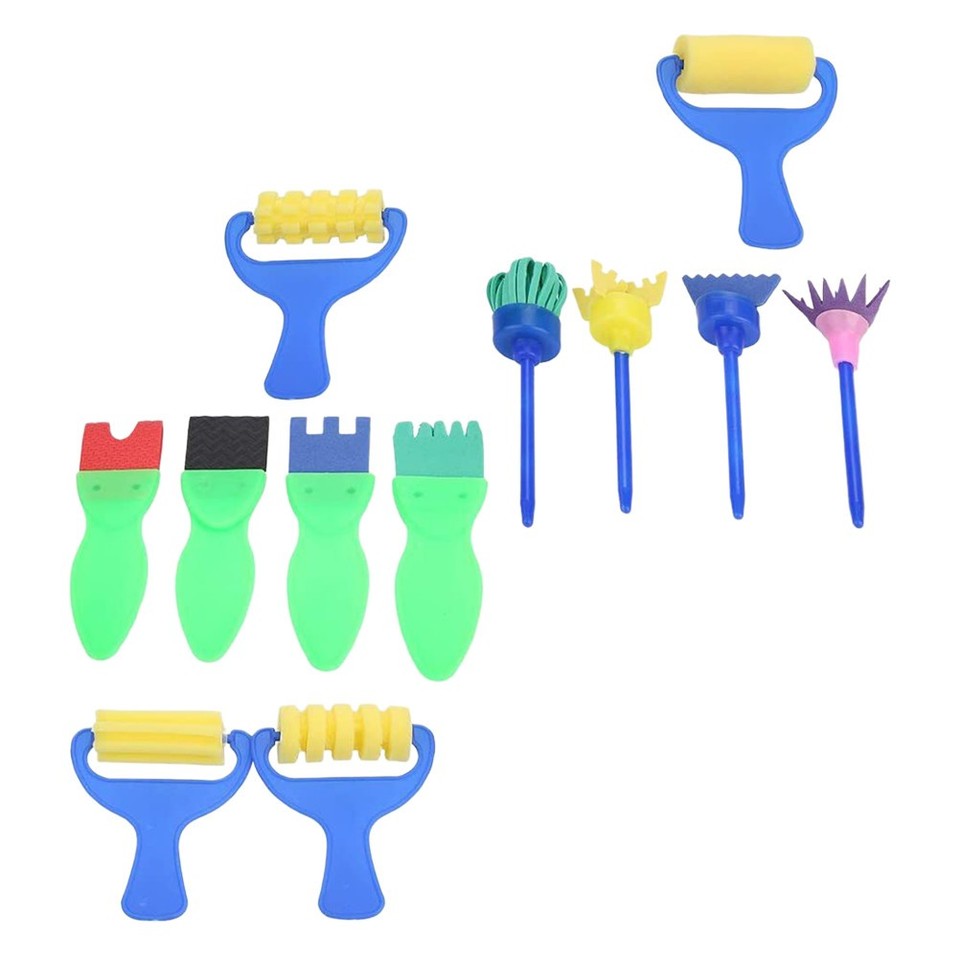 Sponge Drawing Tools Supplies for Kids Painting Brush Children DIY ...