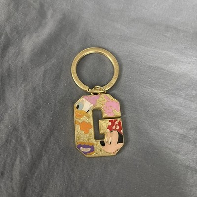 *Letter G Keychain* Disney World Parks Minnie Daisy Metal Castle Honey ...