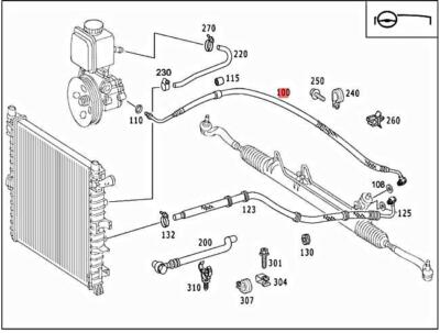 Genuine MERCEDES W163 M-CLASS W163 Line 1634604224 | eBay