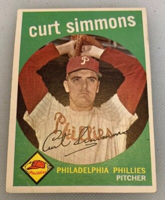 1959 Topps # 382 Curt Simmons Baseball Card Philadelphia Phillies | eBay