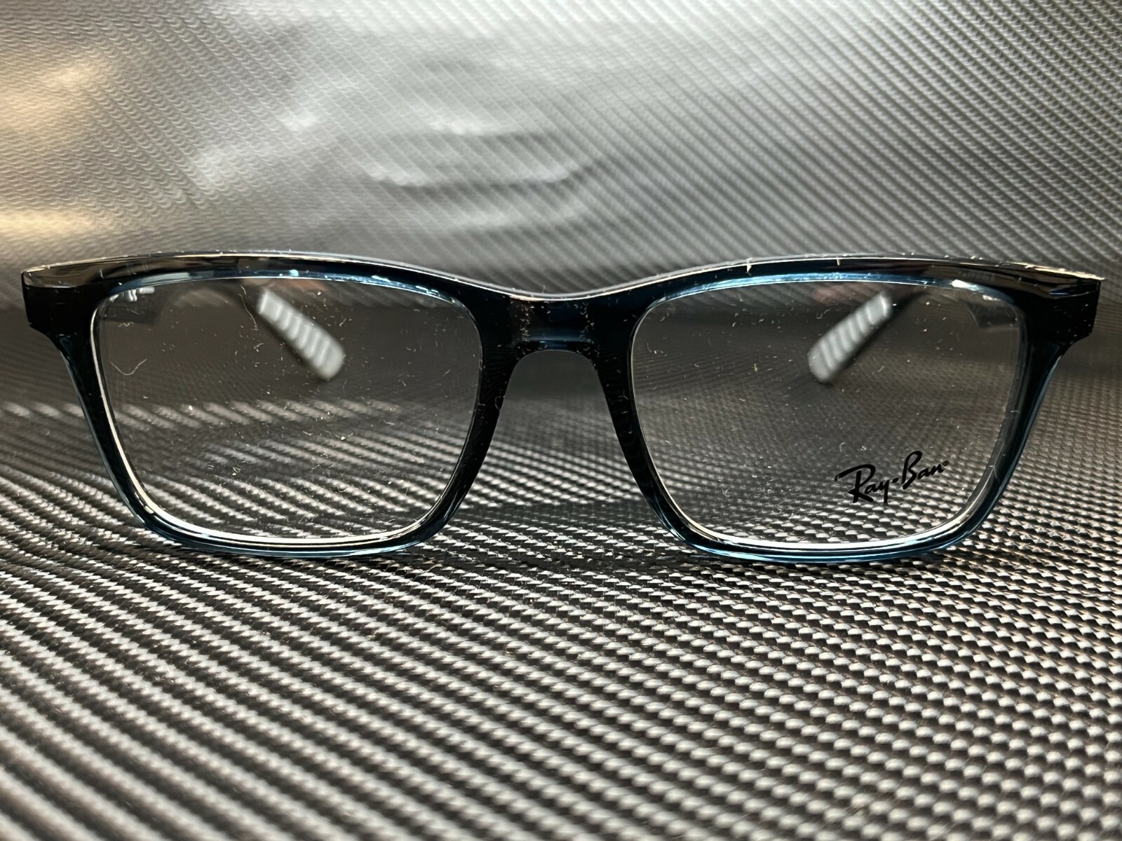 Authentic Ray-Ban RX7025 5719 Transparent Grey Blue 55/17/145 RX ...