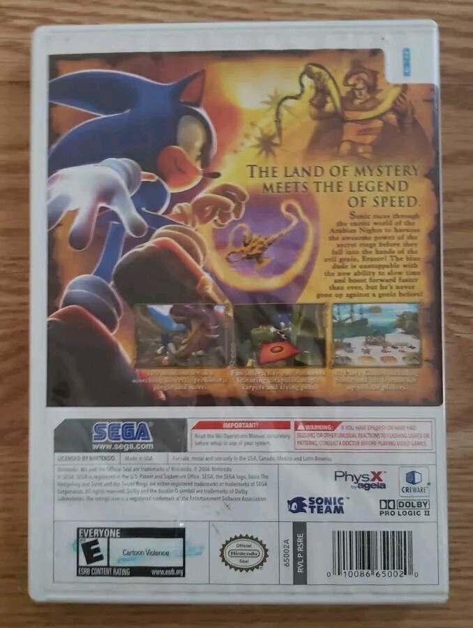 Sega Sonic & The Secret Rings - Nintendo Wii Pre-owned Video Game ...