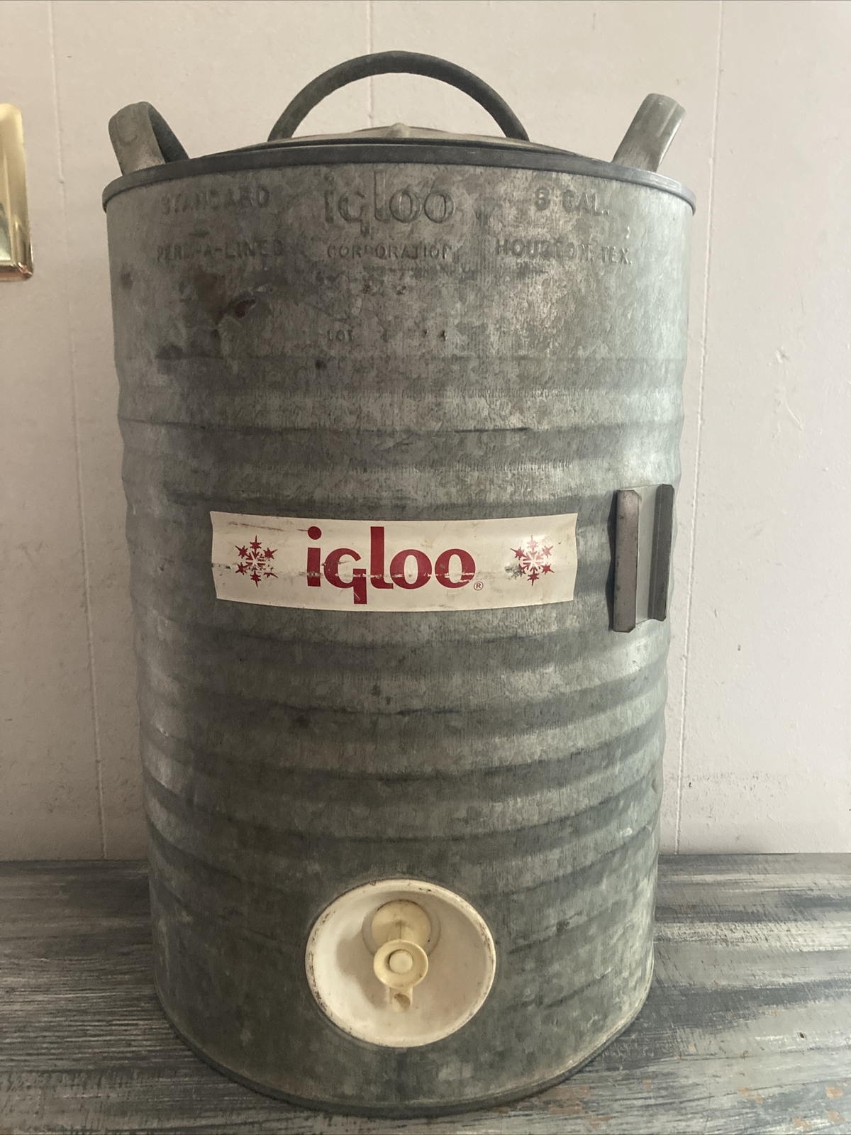 Vintage Cooler Igloo Water Galvanized Metal 5 Gallon | eBay