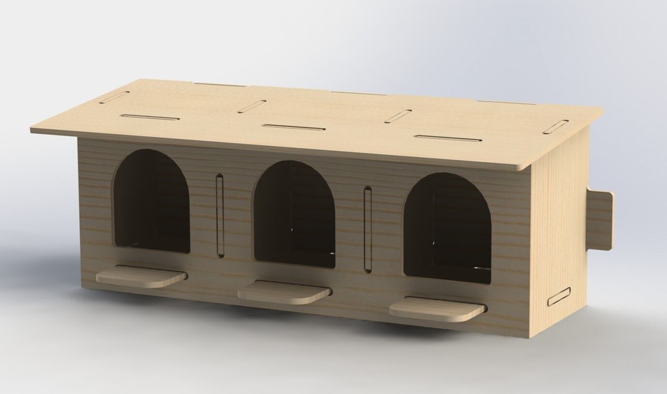 PIGEON NESTING BOXES - 3 HOLE - SLANT ROOF | eBay